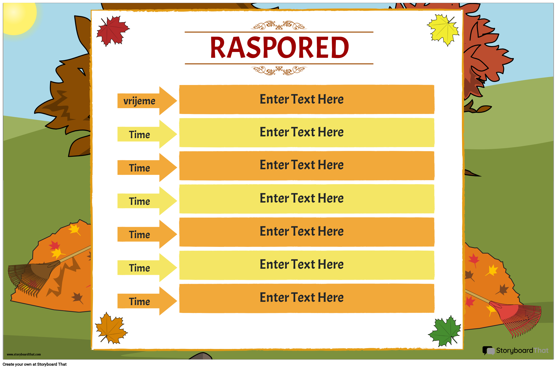 Raspored Časova 4 Storyboard por hr-examples