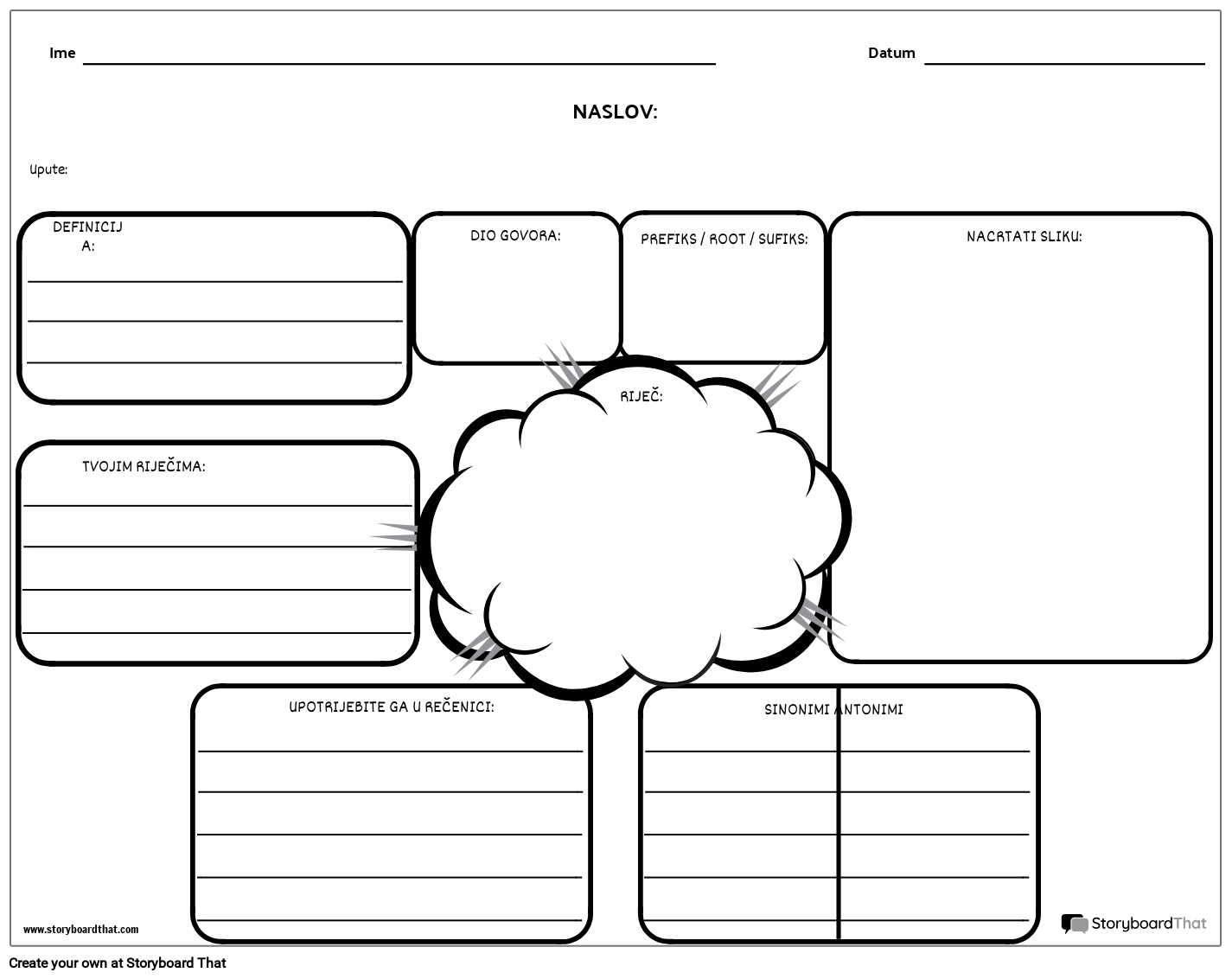 Rječnik 6 Storyboard by hr-examples
