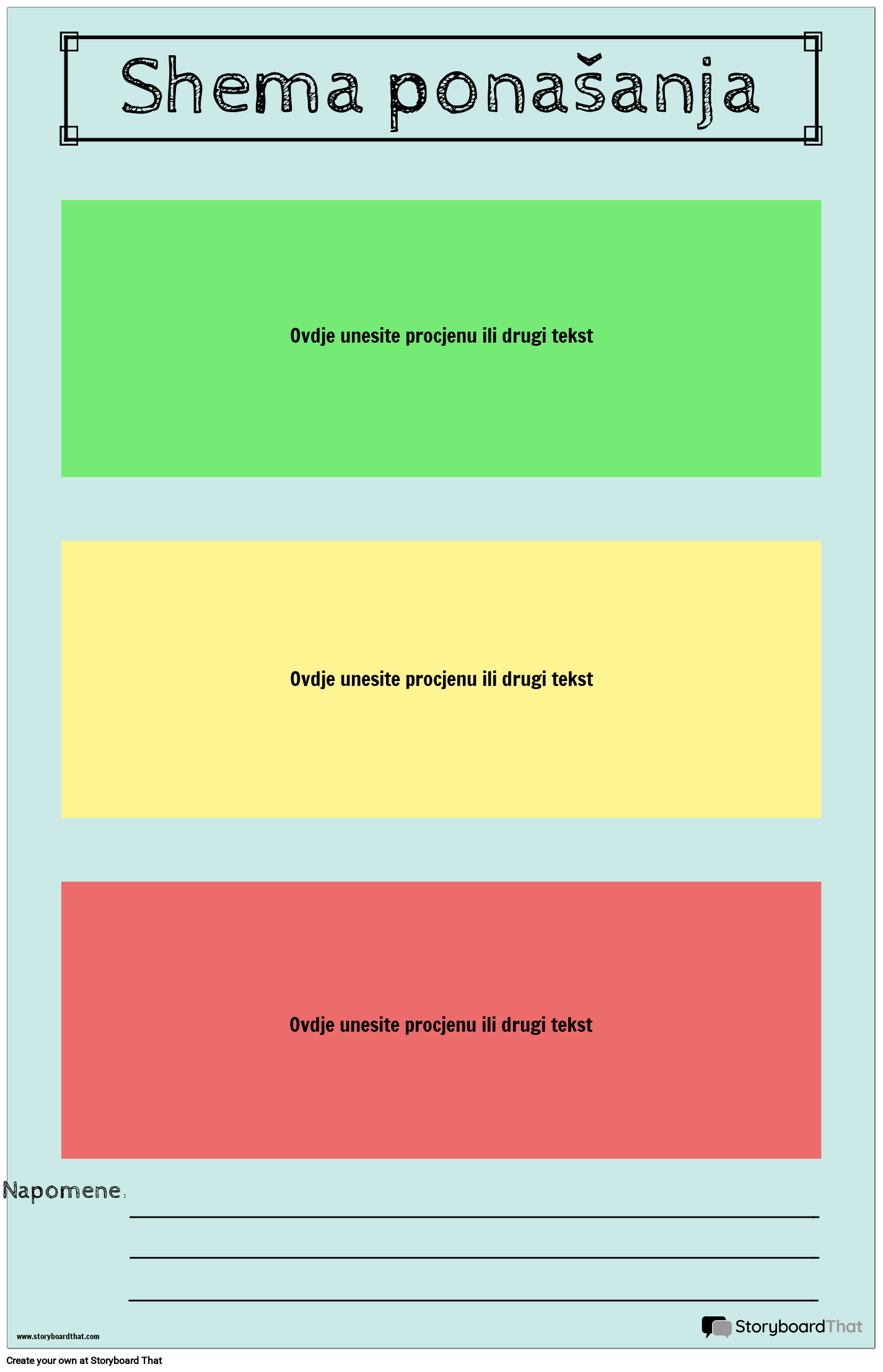 Shema Ponašanja Storyboard by hr-examples