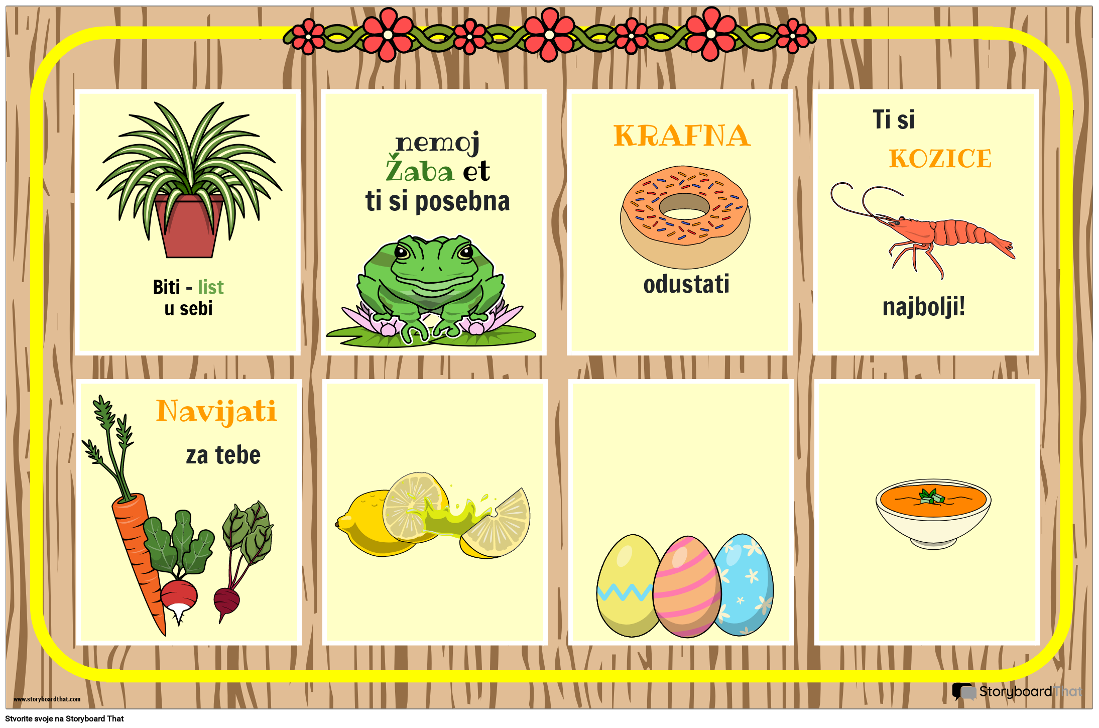 Slatki Motivacijski Poster za Učionicu Storyboard