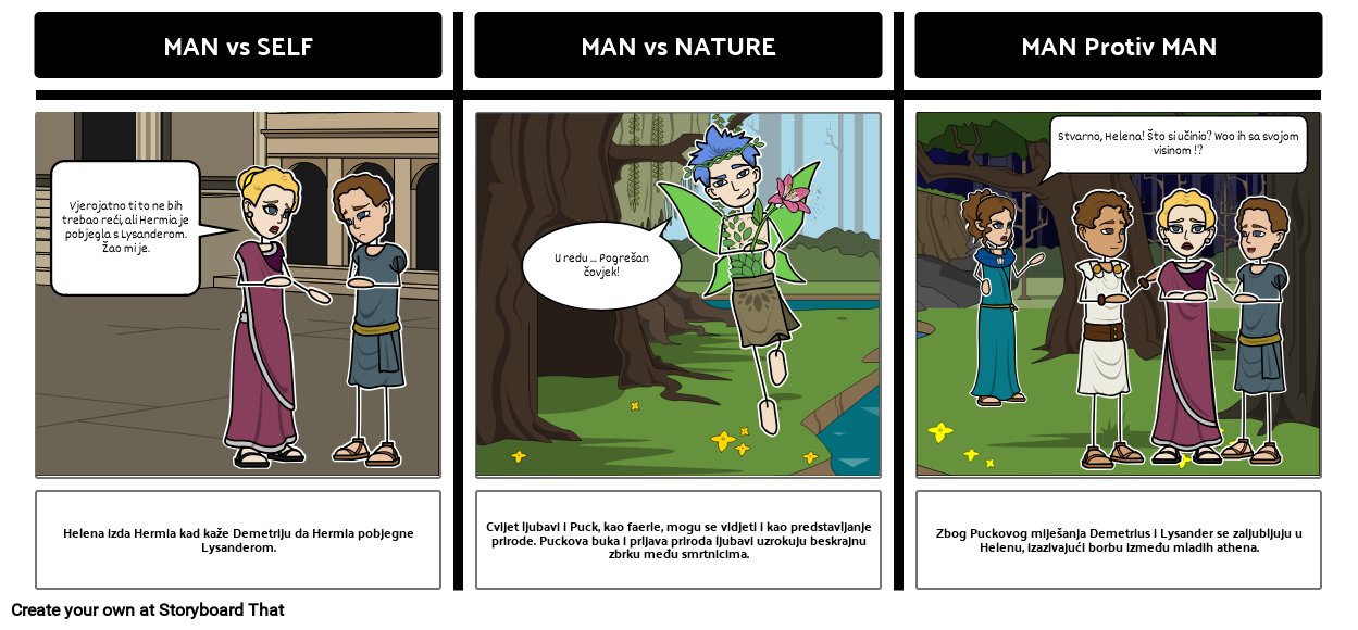 Snježan Noćni san Književni Sukob Storyboard par hr-examples