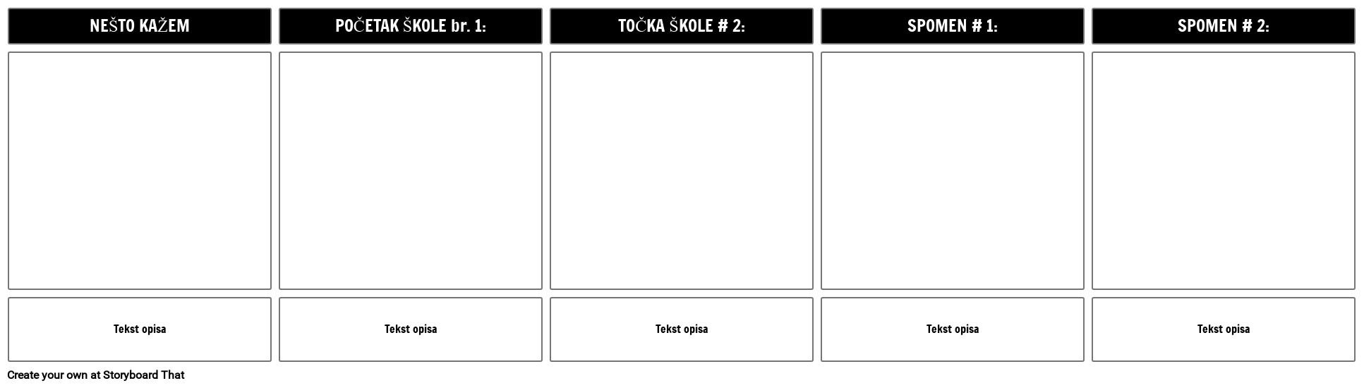Što Nosite Predložak Storyboard par hr-examples