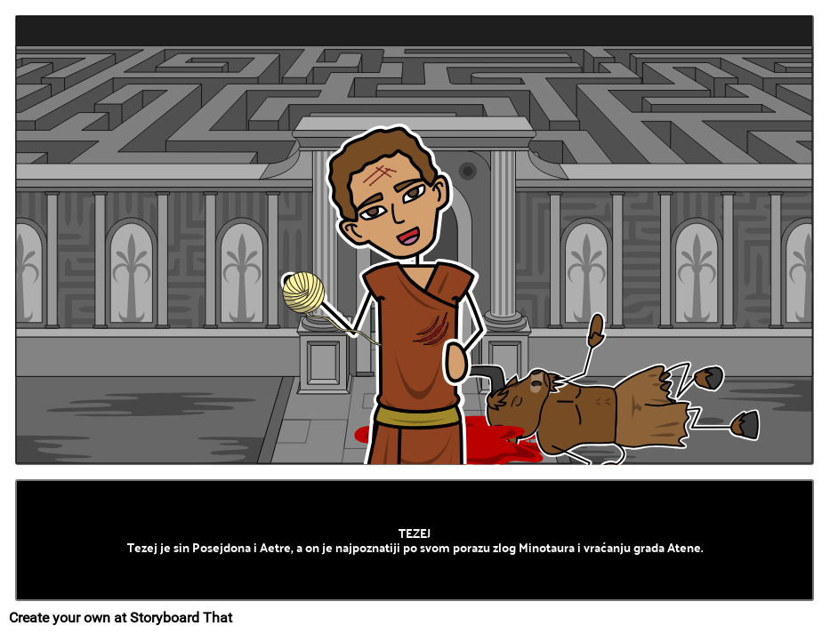 Tezej: Grčka Mitologija Storyboard by hr-examples