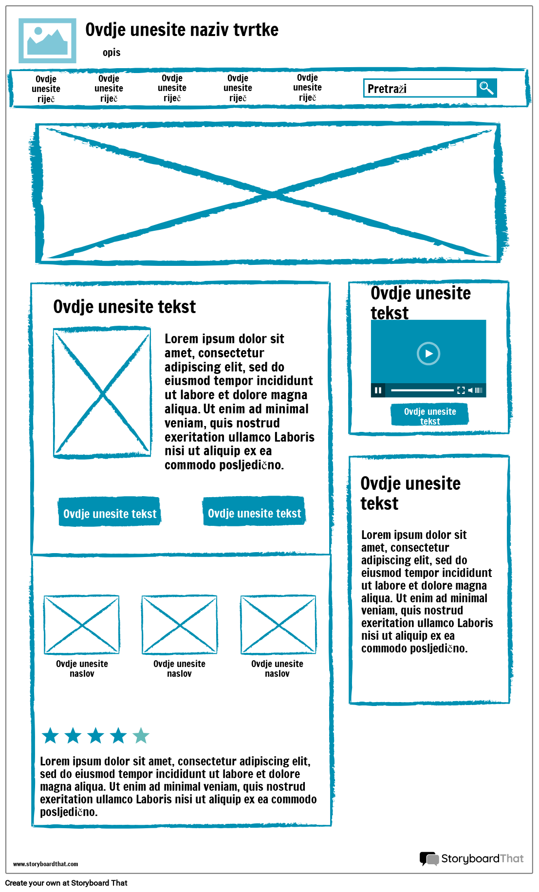 UX Wireframe-1 Storyboard von hr-examples