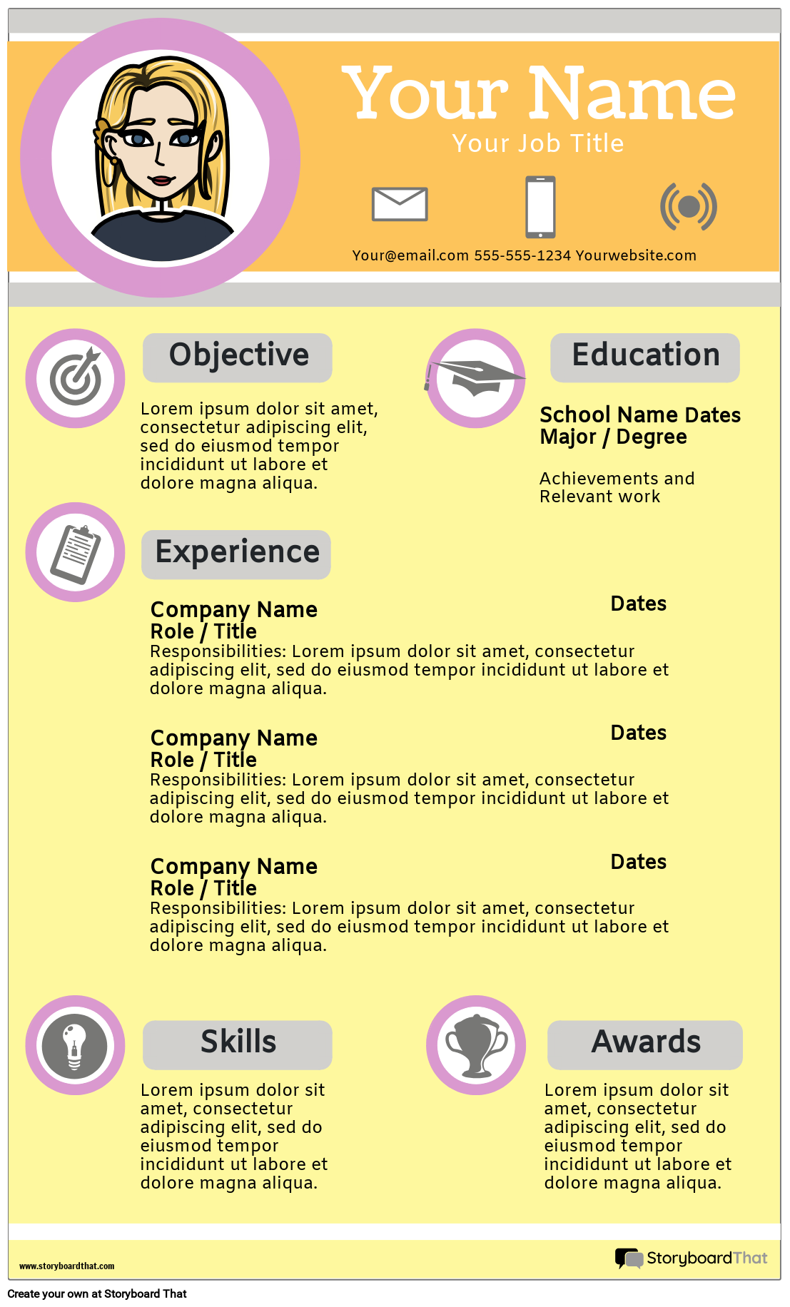 Životopisi 4 Storyboard por hr-examples