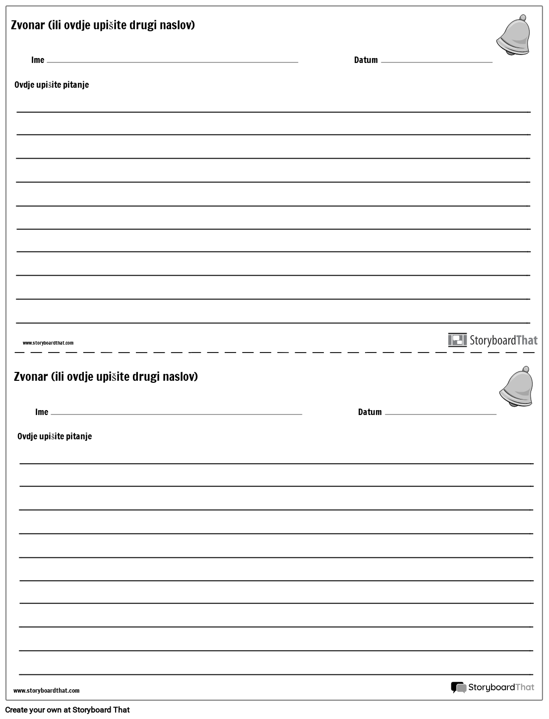 Zvonar - Pisanje Storyboard por hr-examples