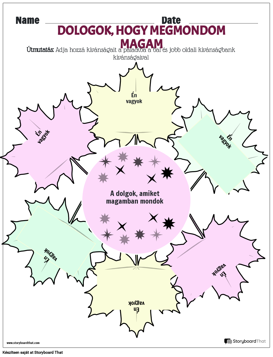 A dolgok, amiket magamban mondok Storyboard par hu-examples