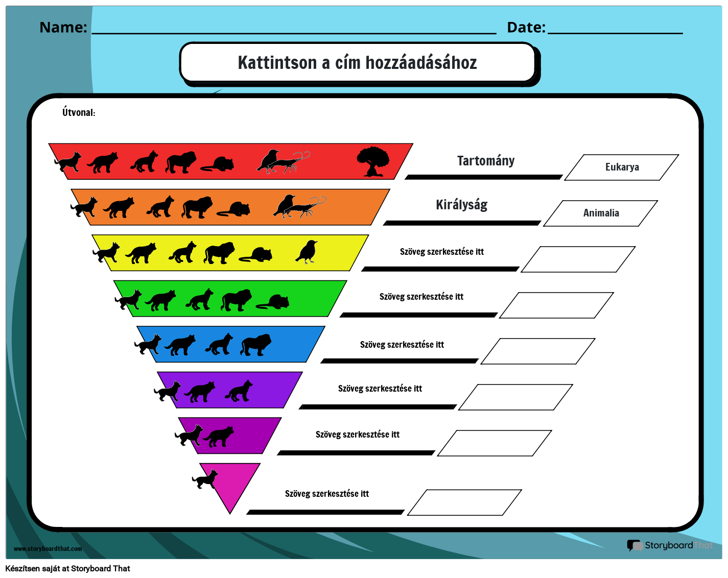 Az Állatok Osztályozása Munkalap Storyboard par hu-examples