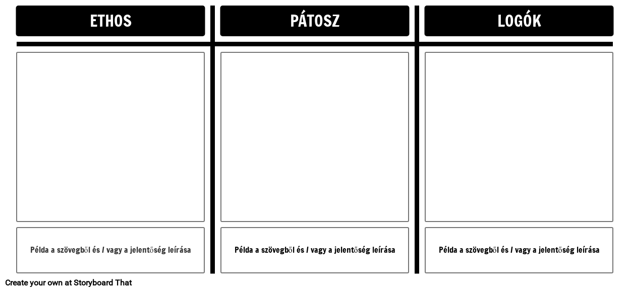 Ethos Pathos Logó Sablon Storyboard by hu-examples