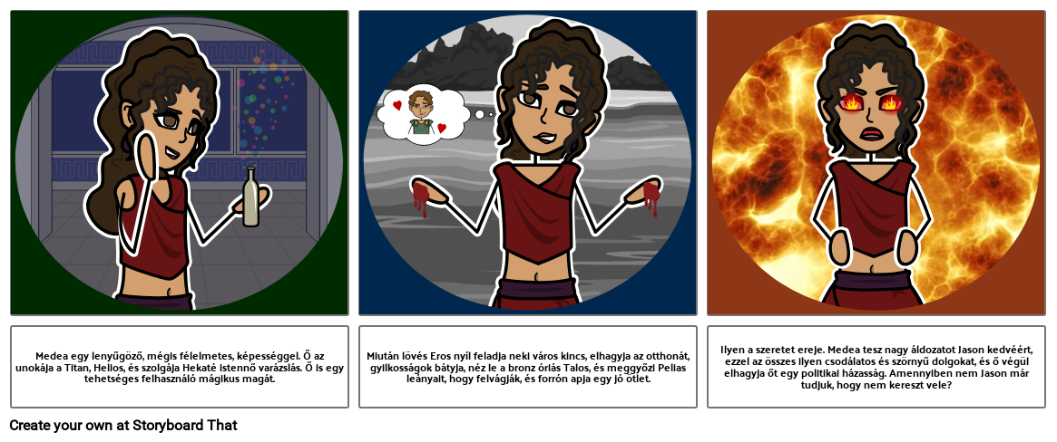 Jellemzése Medea Storyboard av hu-examples