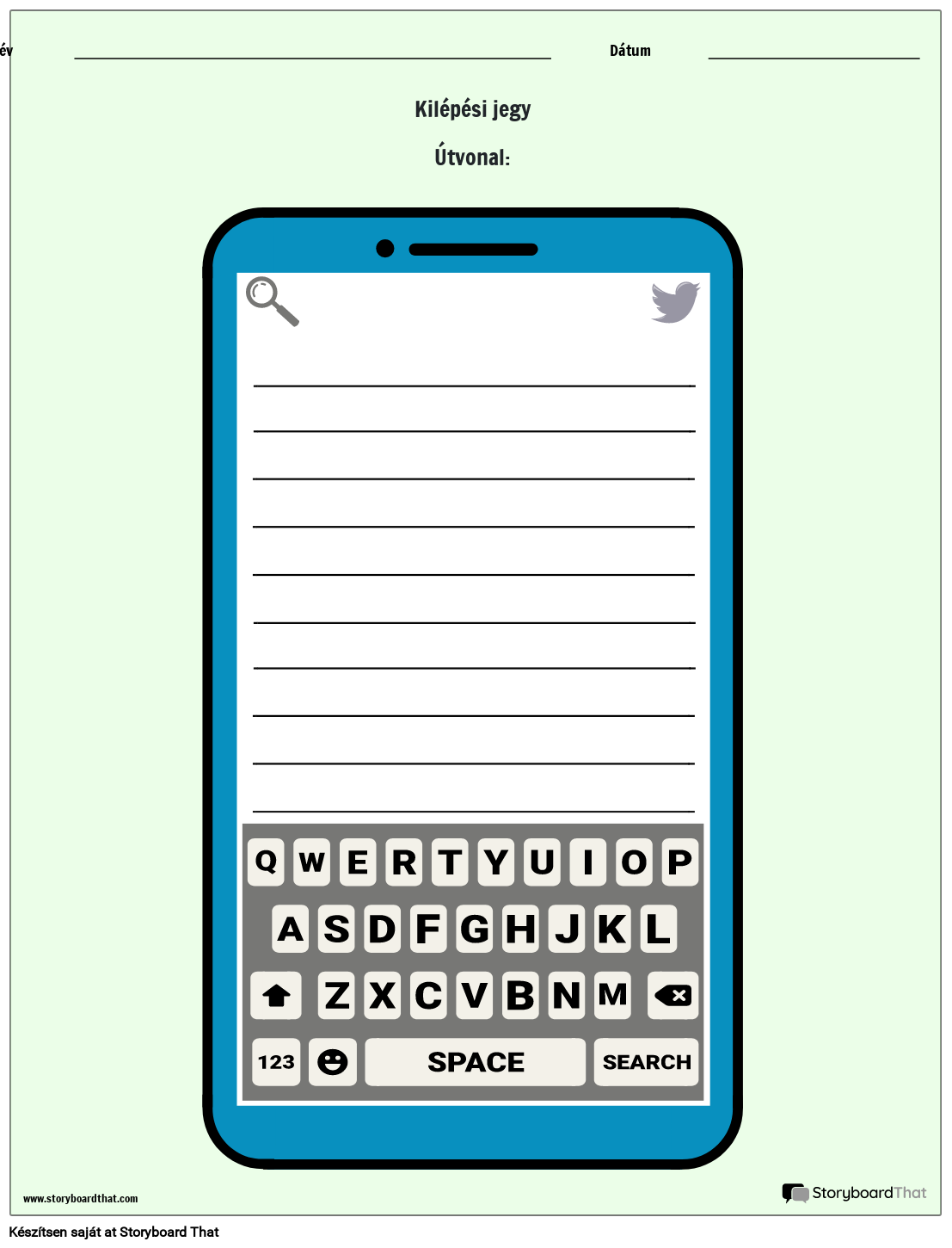 kilépőjegy lap Storyboard par hu-examples