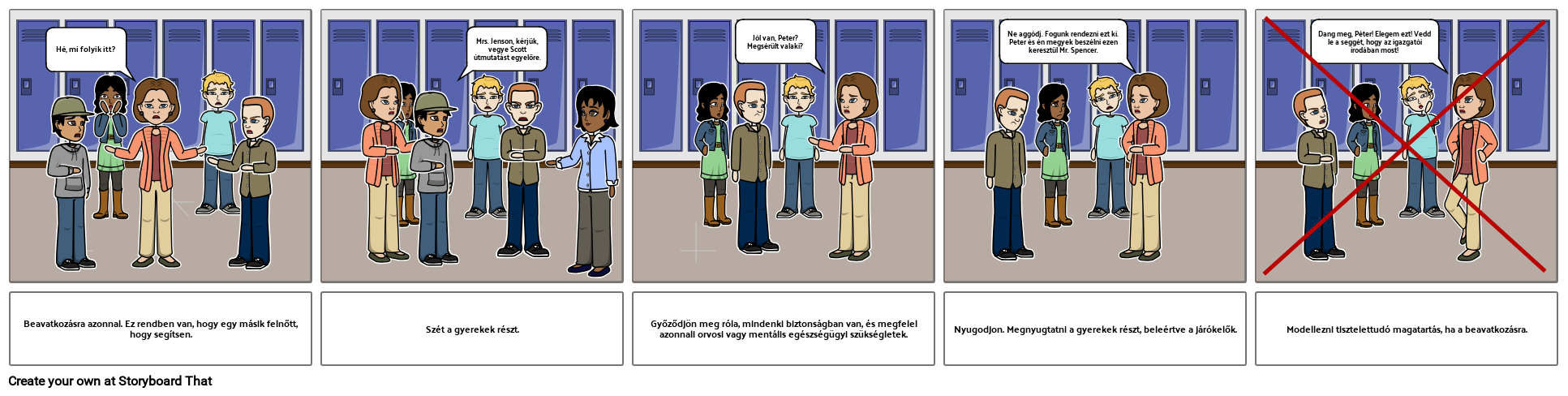 Megáll Megfélemlítés a Spot Storyboard por hu-examples