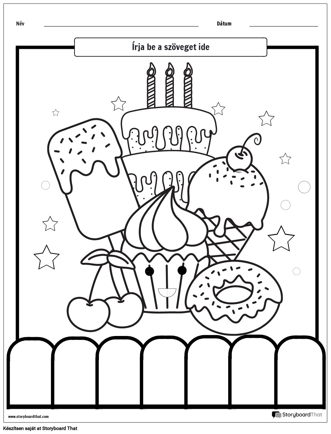 Nyomtathat Sweet Treats Sz nez Oldal Storyboard Nyomtathat Sweet Treats Sz nez Oldal Storyboard