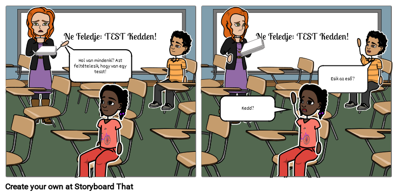 PSA Comic - Teszt Storyboard por hu-examples