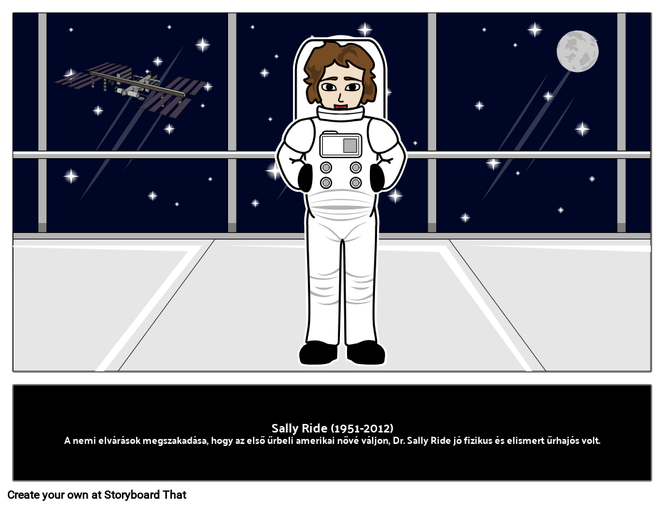 Sally Ride: Az első amerikai nő az űrben Storyboard