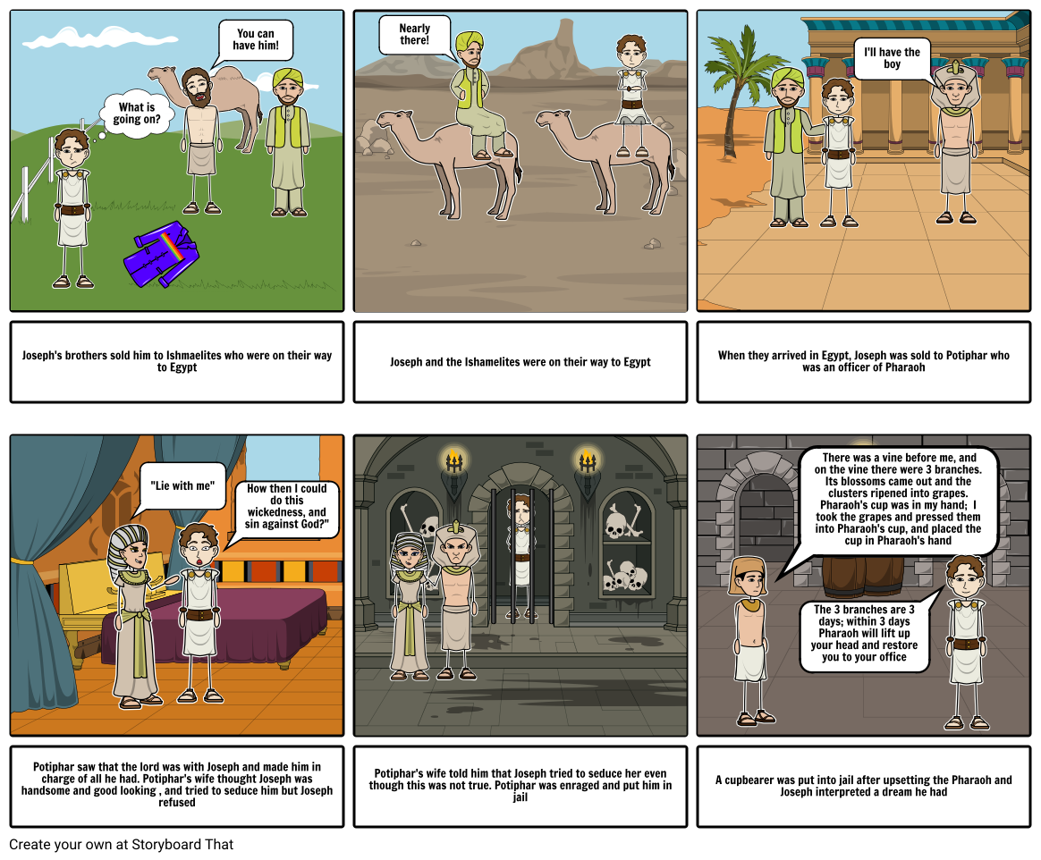 Joseph's Story Storyboard by ihoang