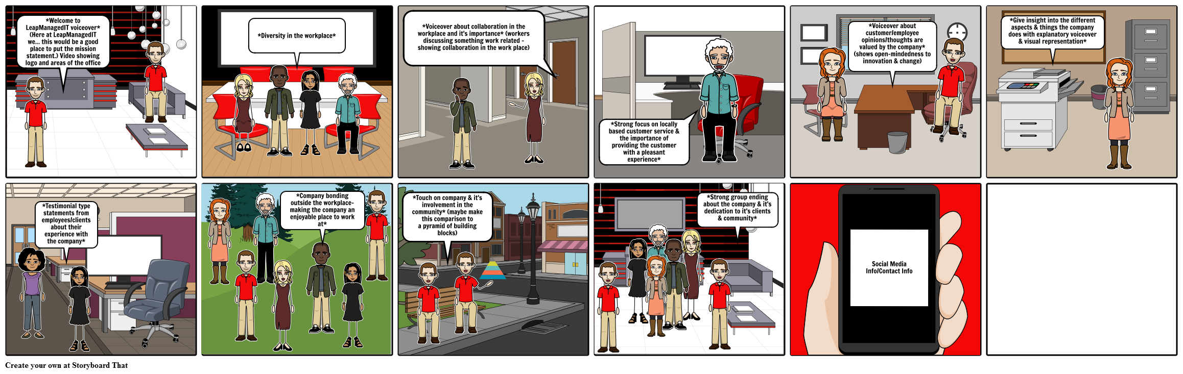 General Storyboard Promoting LeapManageIT Storyboard