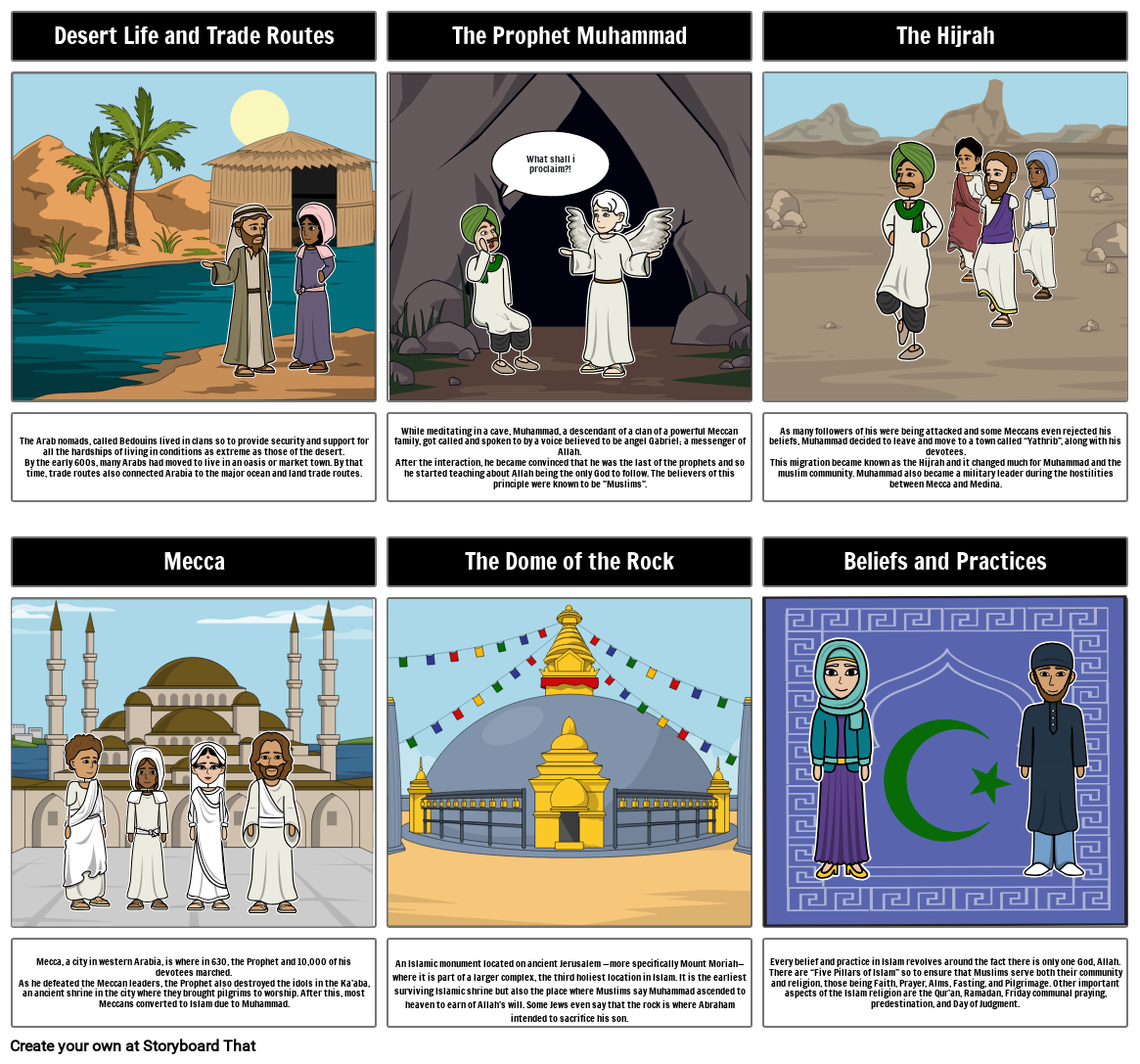 The Rise of Islam Storyboard von irubio60856