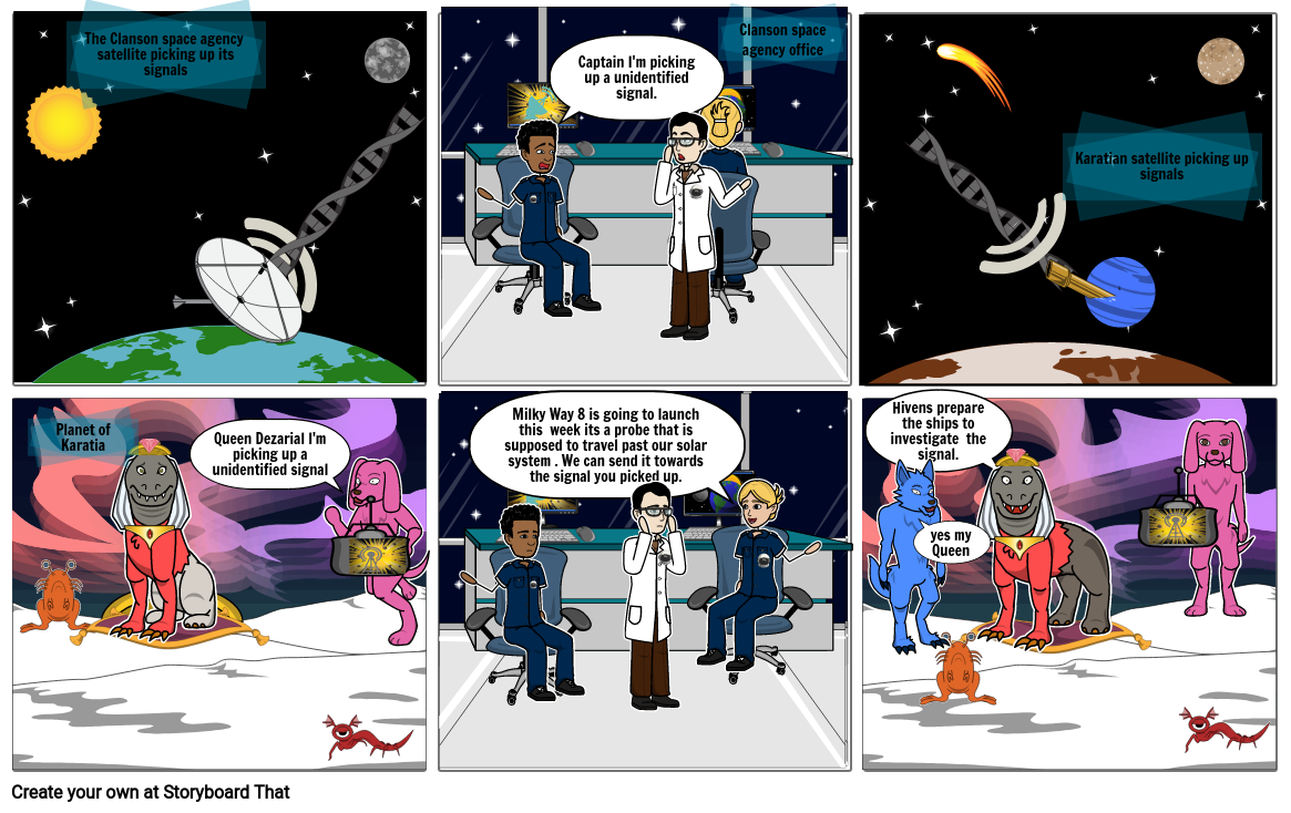 space comic Storyboard by isabella421