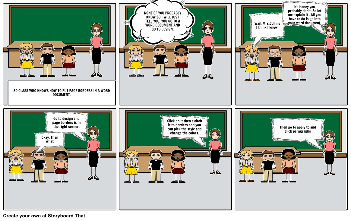 Page Borders Instructions Storyboard By Isabellabachman