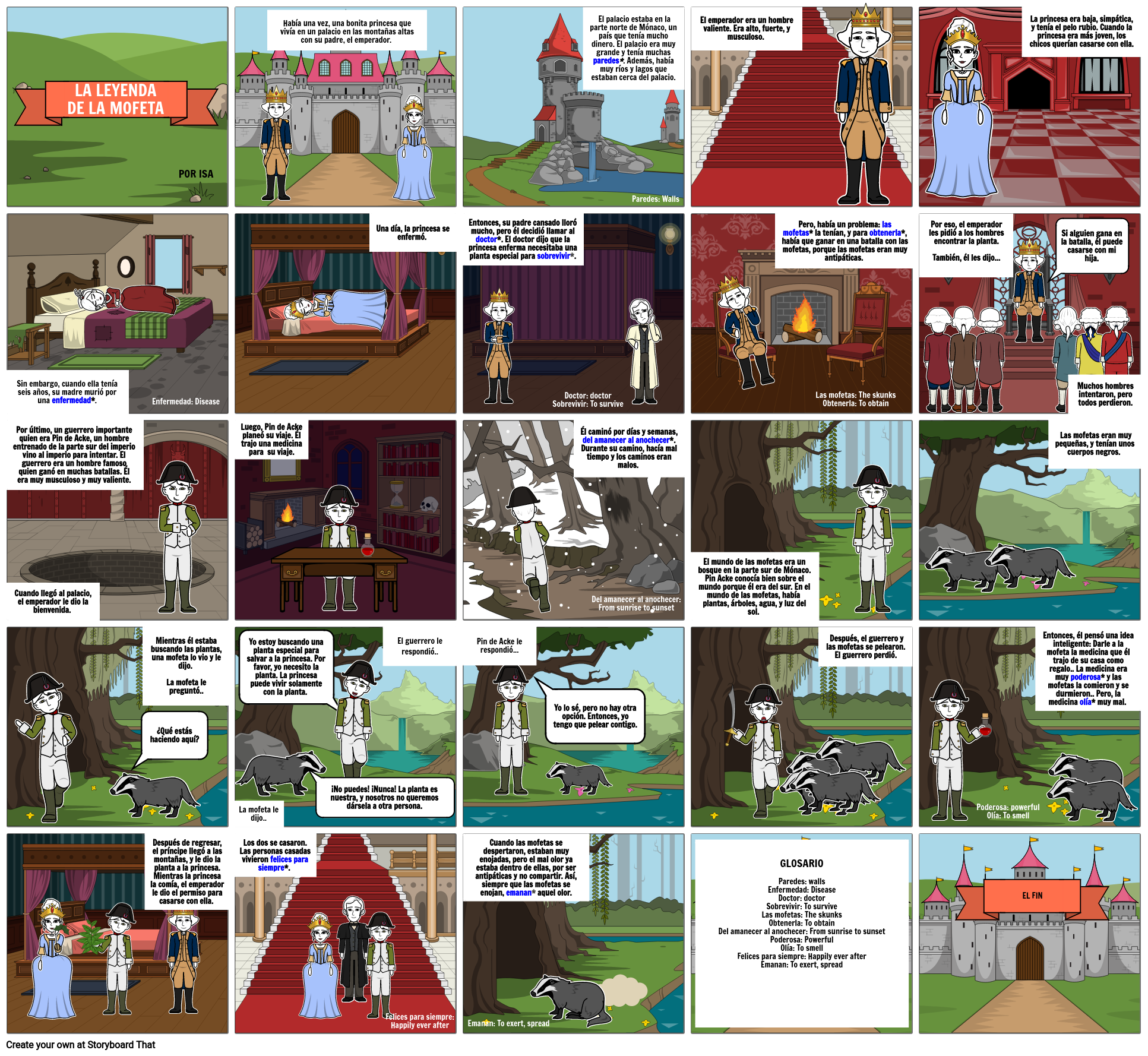 Spanish Story Storyboard by isajlee21