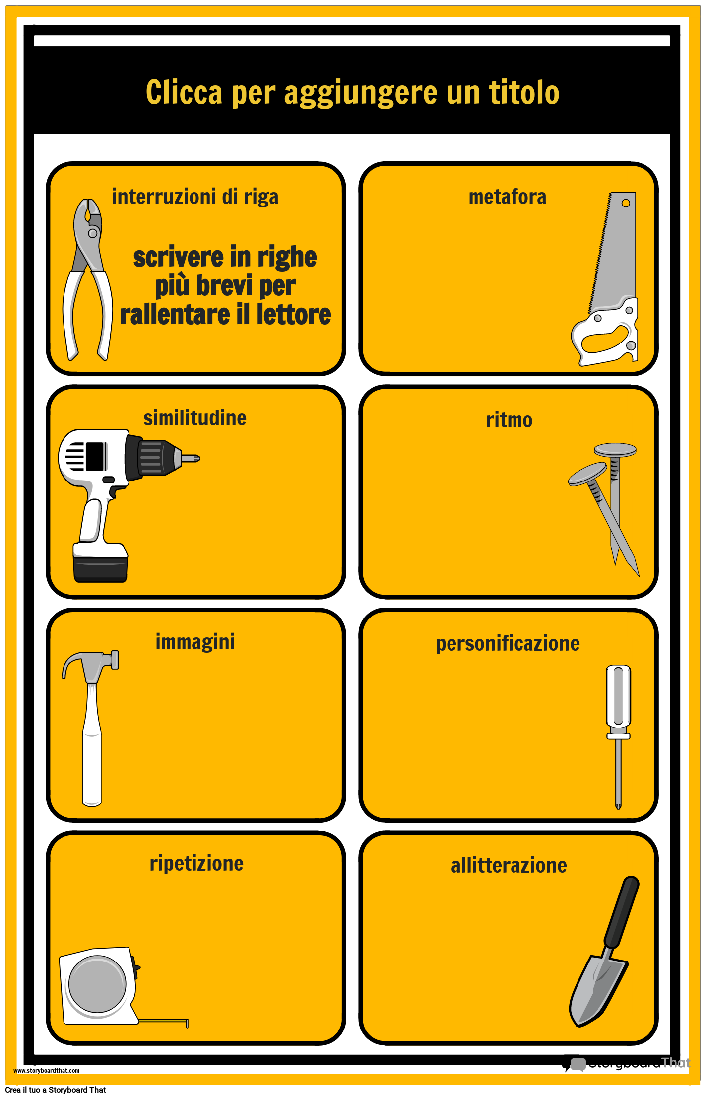 A TEMA TOOLKIT - POSTER DI POESIA Storyboard por it-examples