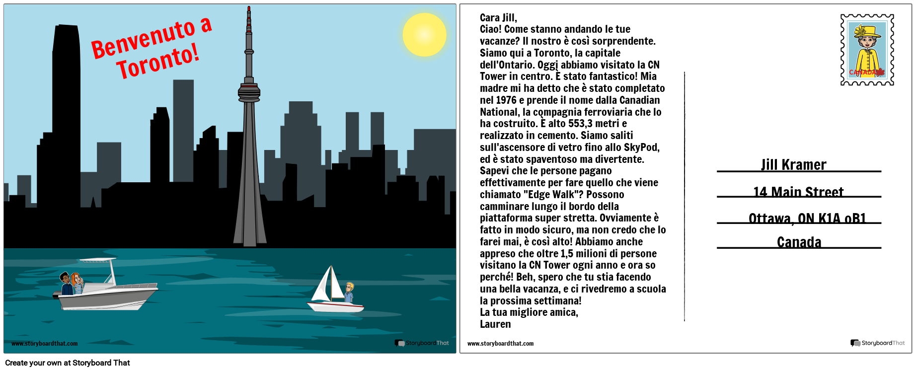 Cartolina Dell'Ontario Storyboard par it-examples