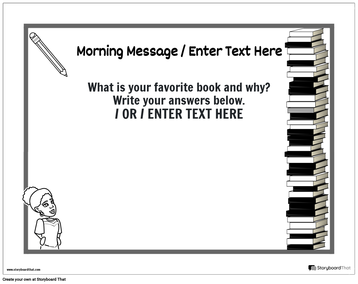Check-in mattutini Landscape BW 2 Storyboard par it-examples