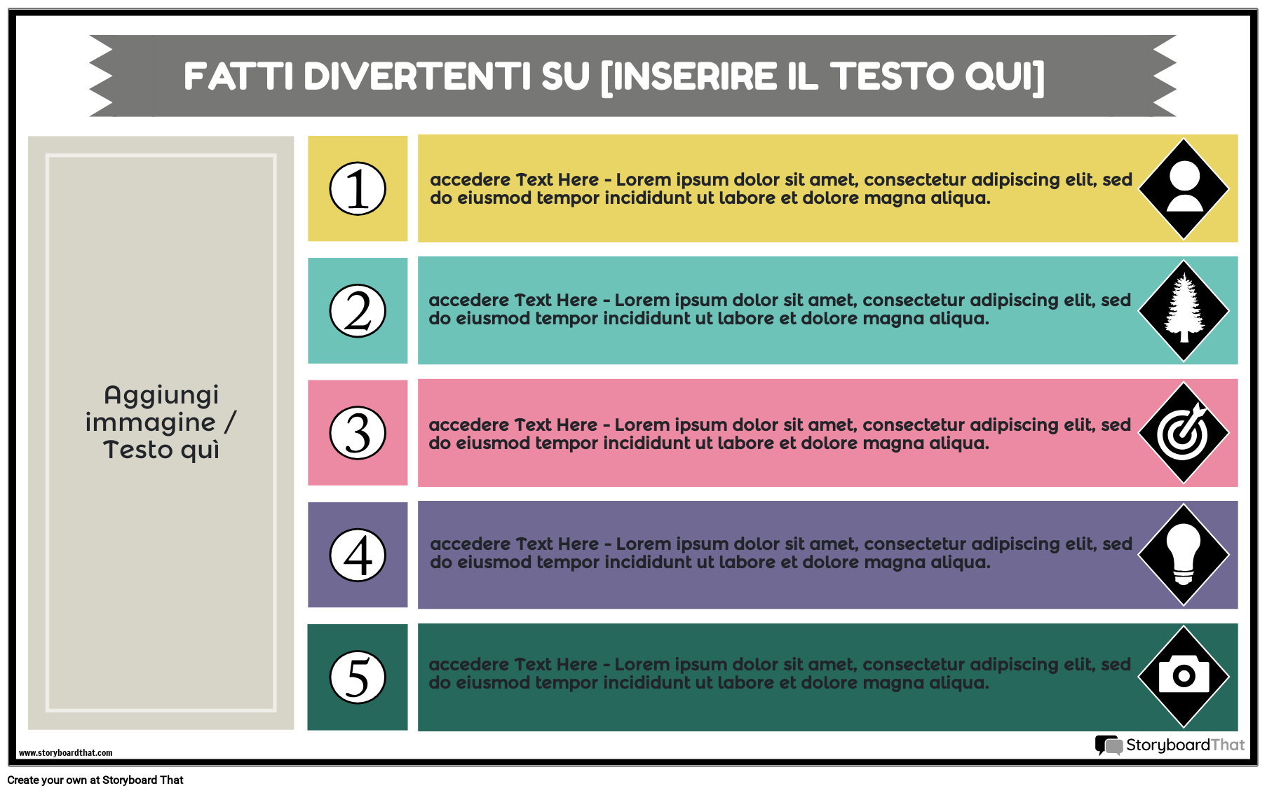 Curiosità Infografica Paesaggio a Colori 3 Storyboard