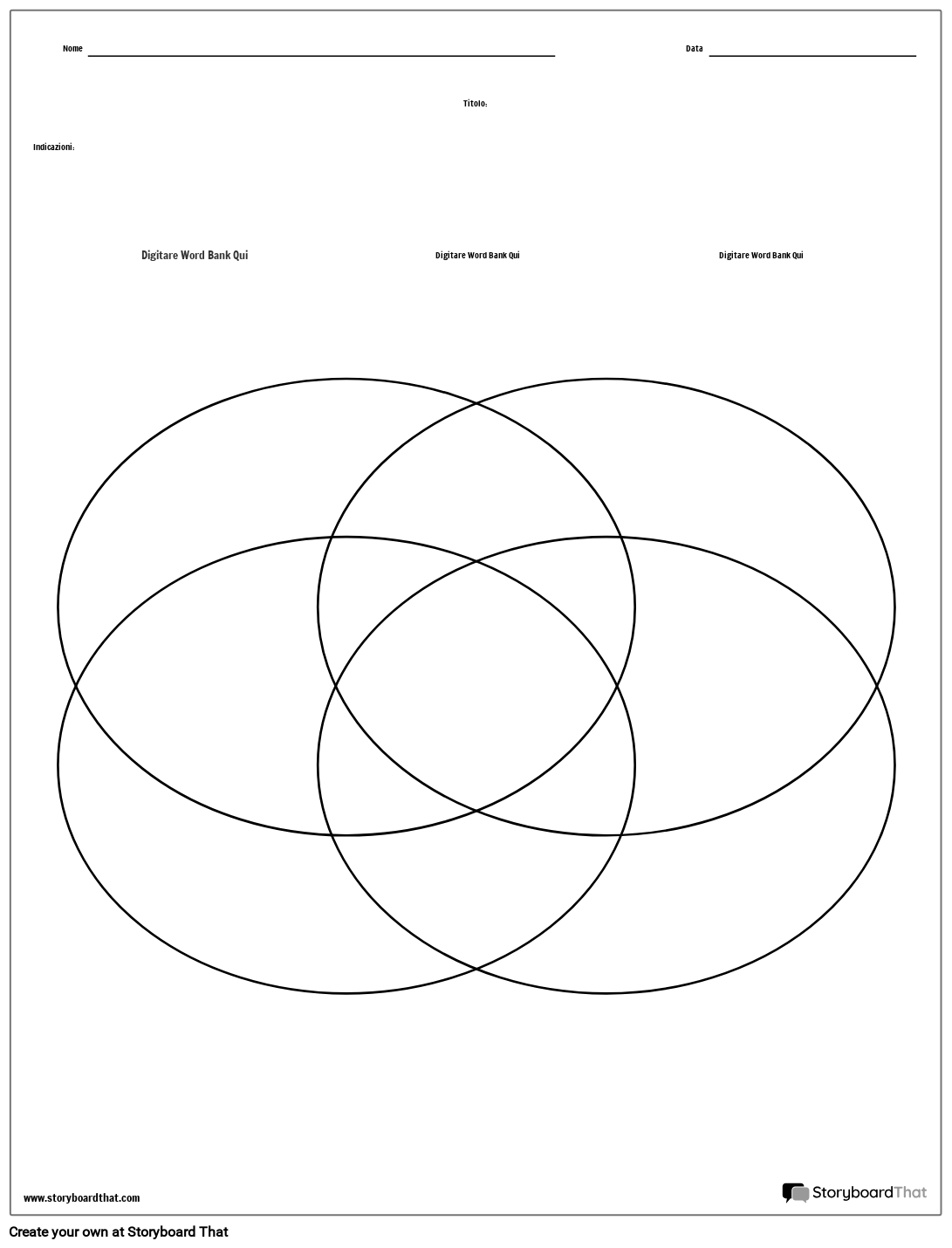 Diagramma Di Venn 4 Storyboard By It examples