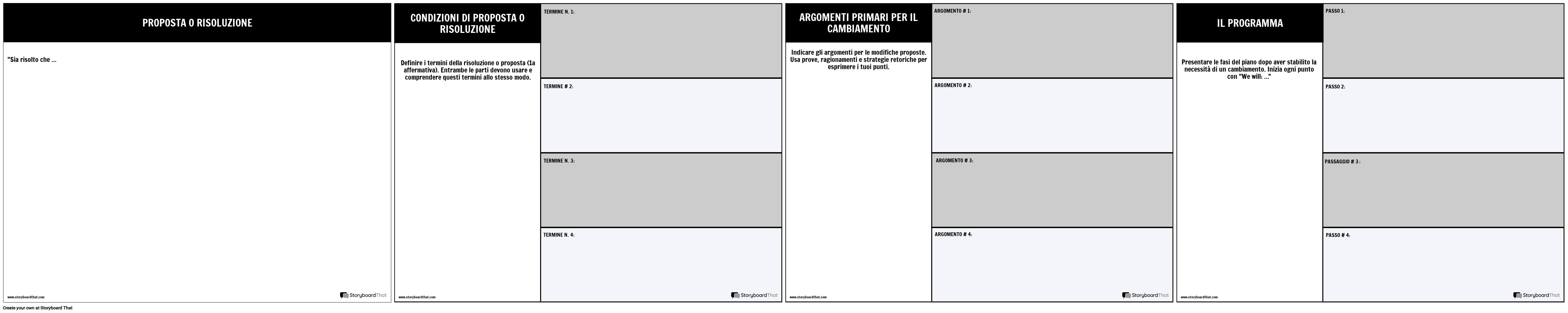 Dibattito Affirmative Construction Storyboard von it-examples