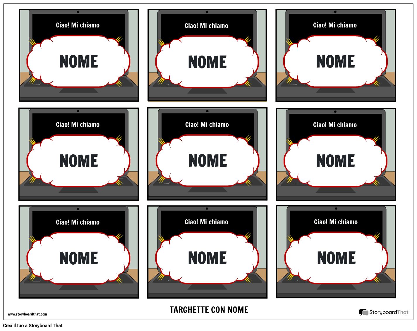 Etichetta con Nome dal Design Moderno del Giocatore