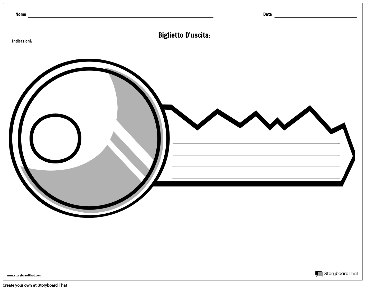 Exit Ticket Key To The Door Storyboard By It examples
