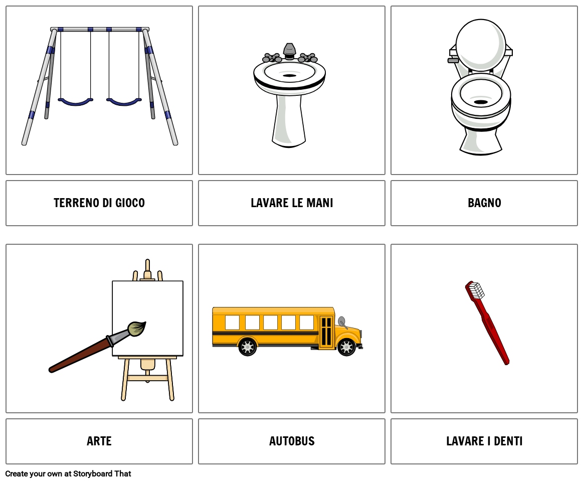 First Poi Picture Card Consiglio Storyboard par it-examples