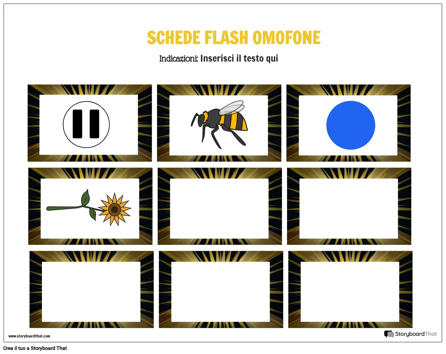 Flashcard omofono Storyboard por it-examples