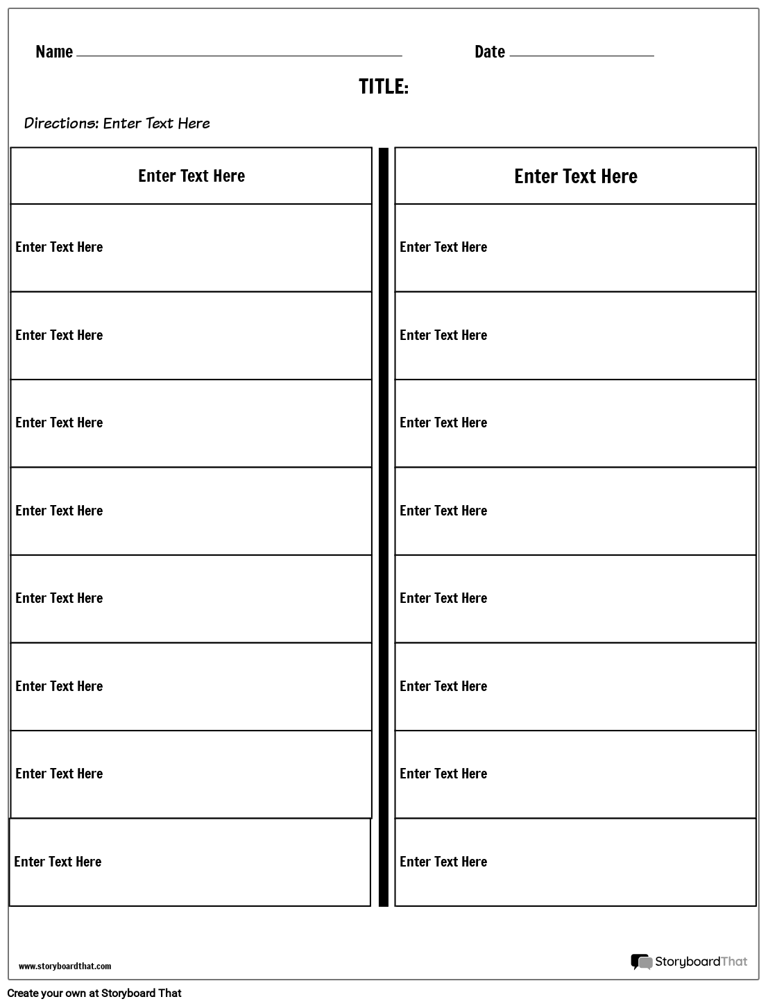 Grafico A T Con 2 Colonne Storyboard Por It Examples