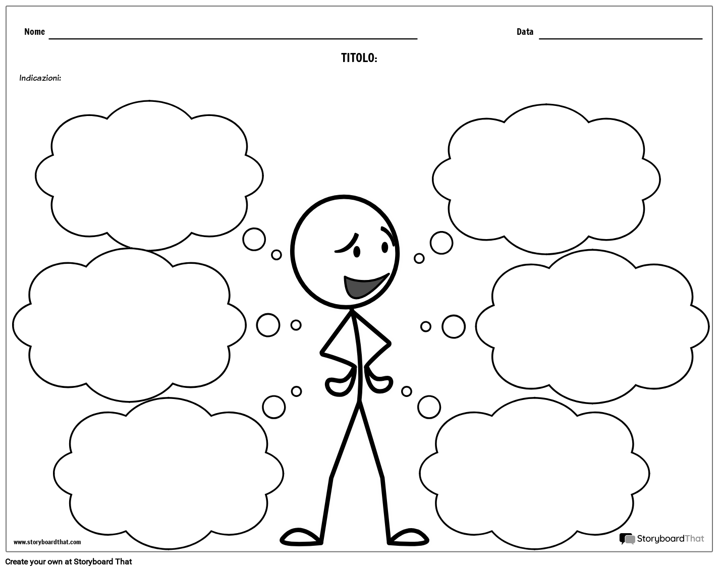 Grafico del Ragno con Figura Stilizzata Storyboard