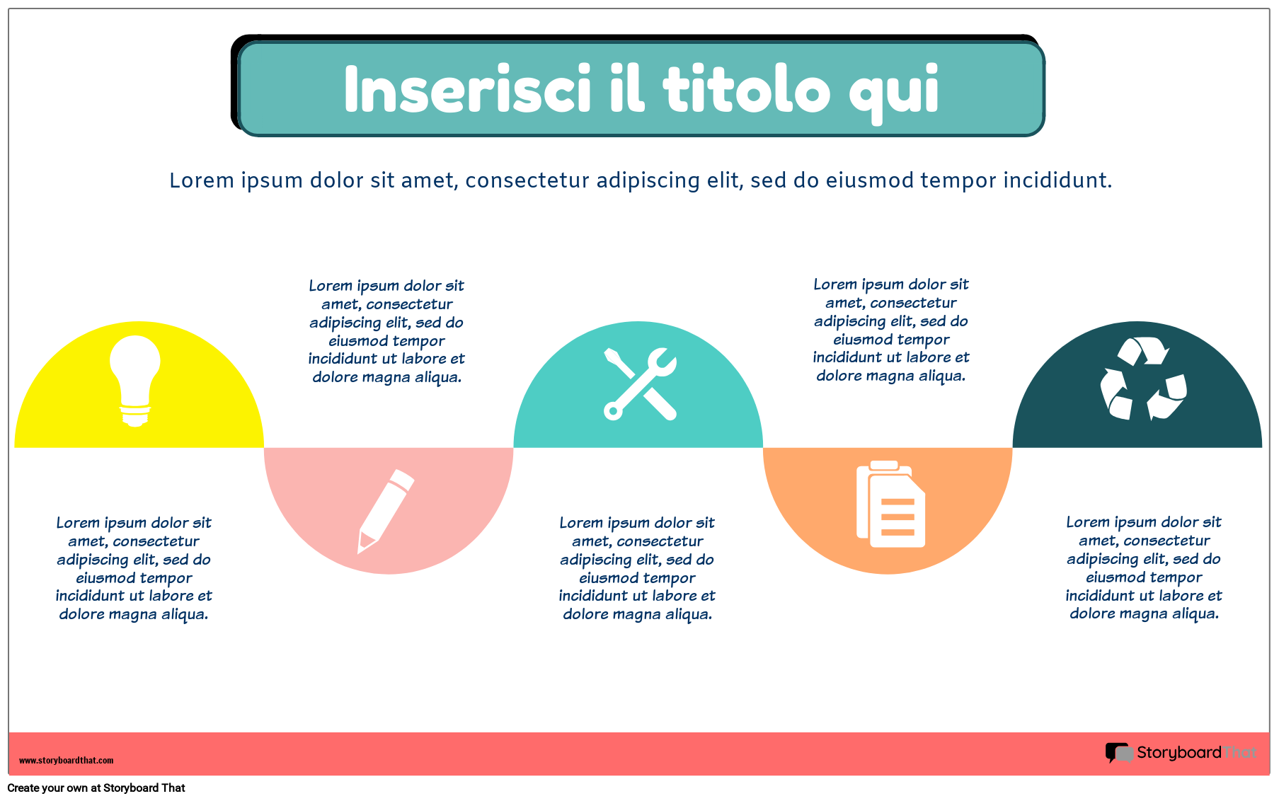 Infografica del Diagramma di Flusso 6 Storyboard Infografica del Diagramma di Flusso 6 Storyboard