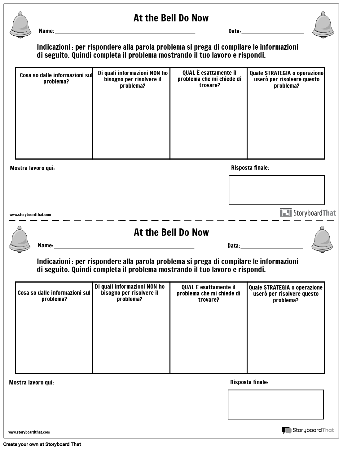 KNWS Math problem bell ringer Storyboard ידי it-examples