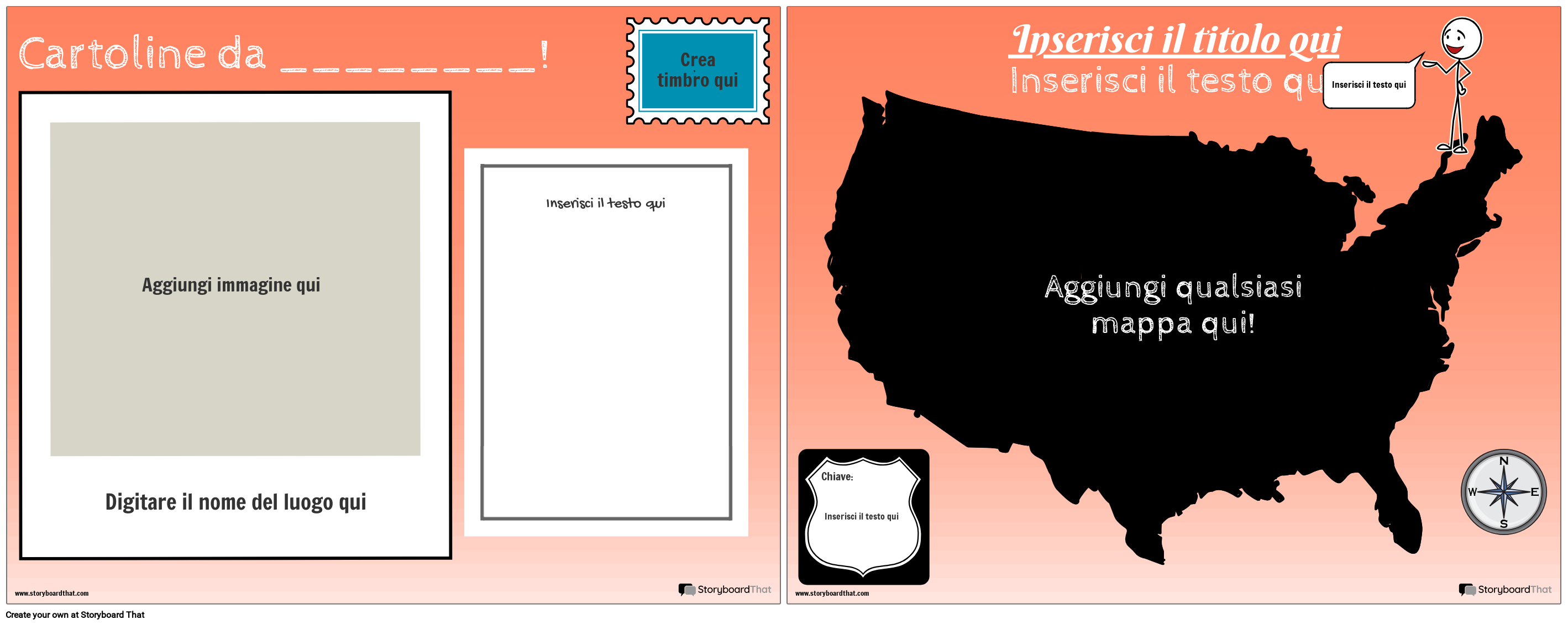 Mappa Cartolina Storyboard por it-examples