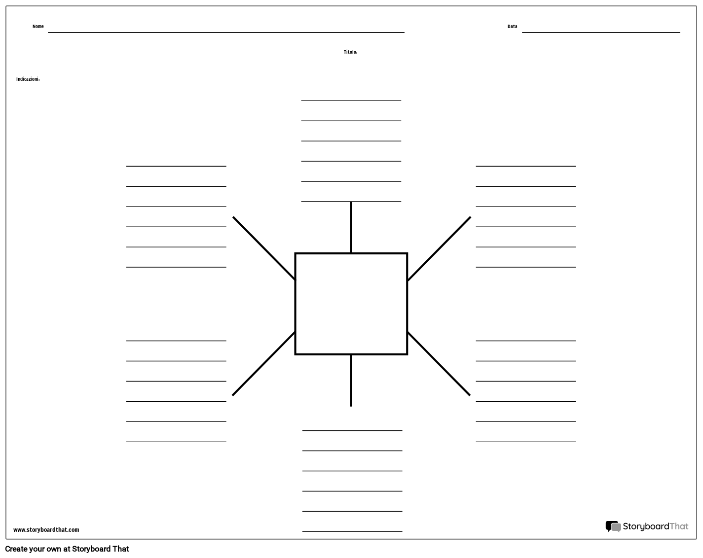 Mappa del ragno con linee - 6 القصة المصورة من قبل it-examples
