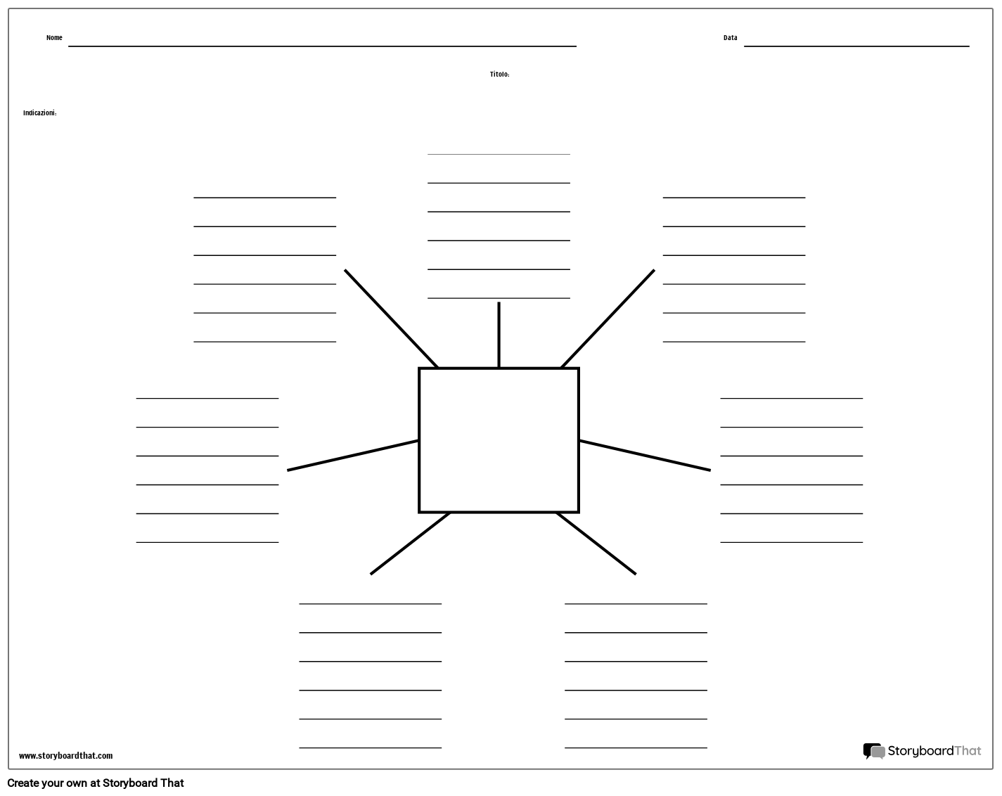 Mappa Del Ragno Con Linee 7 Storyboard Per It Examples