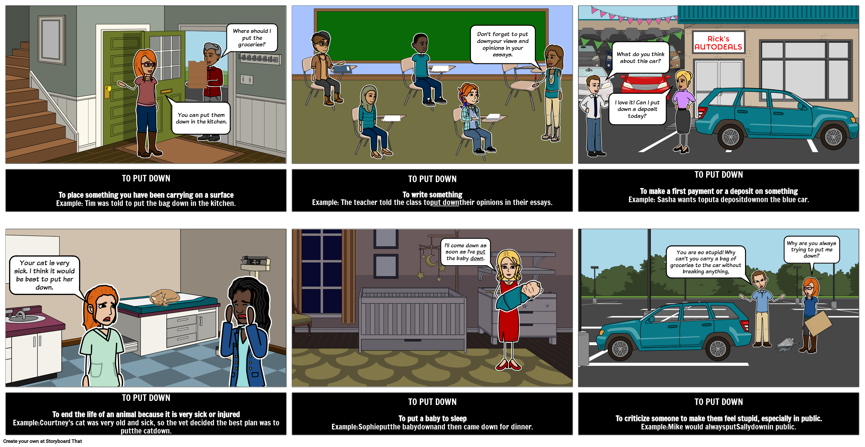 Mettere Gi Storyboard Por It examples