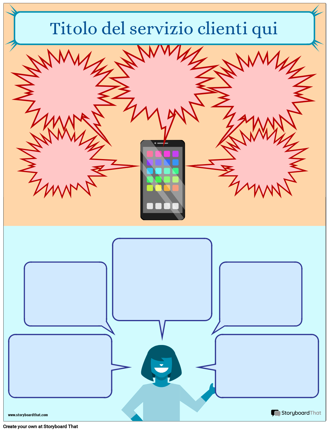 Modello di Servizio Clienti Aziendale 3 Storyboard