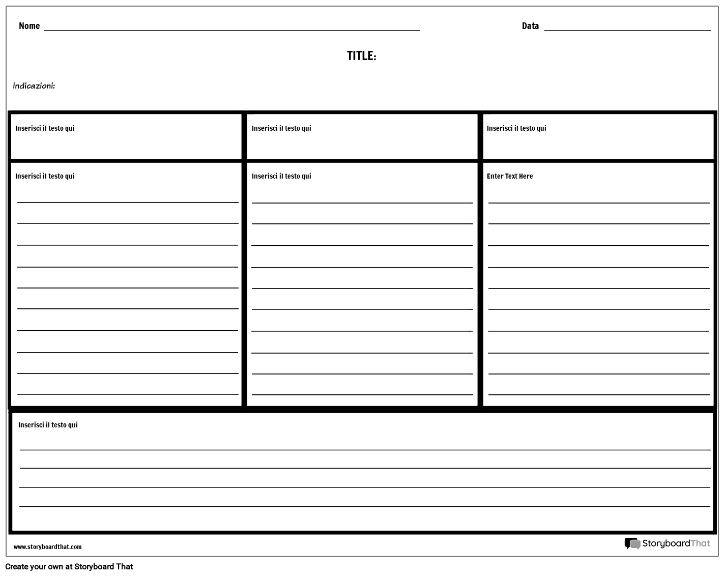 Note A Tre Colonne Con Linee Storyboard Per It Examples