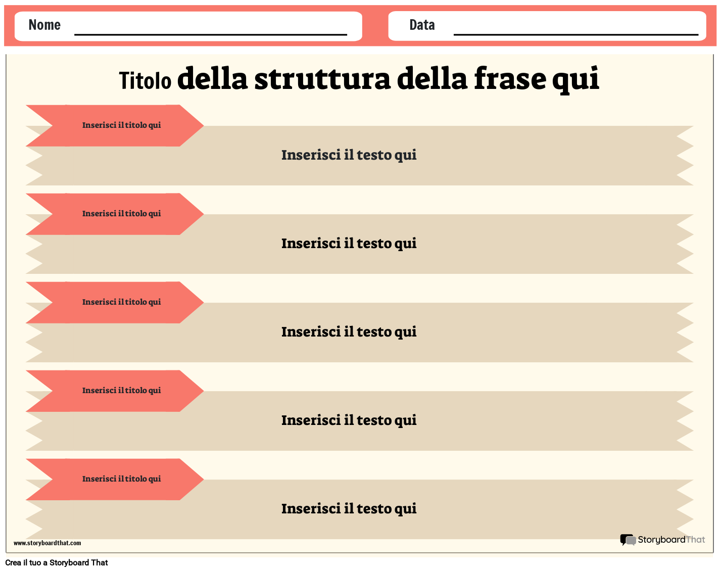 Nuovo Modello di Struttura Della Frase Della Pagina Crea 3
