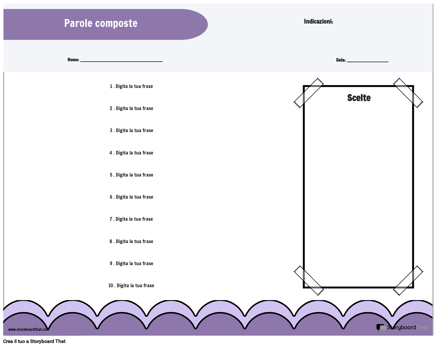 Parole Composte Intermedie Storyboard por it-examples