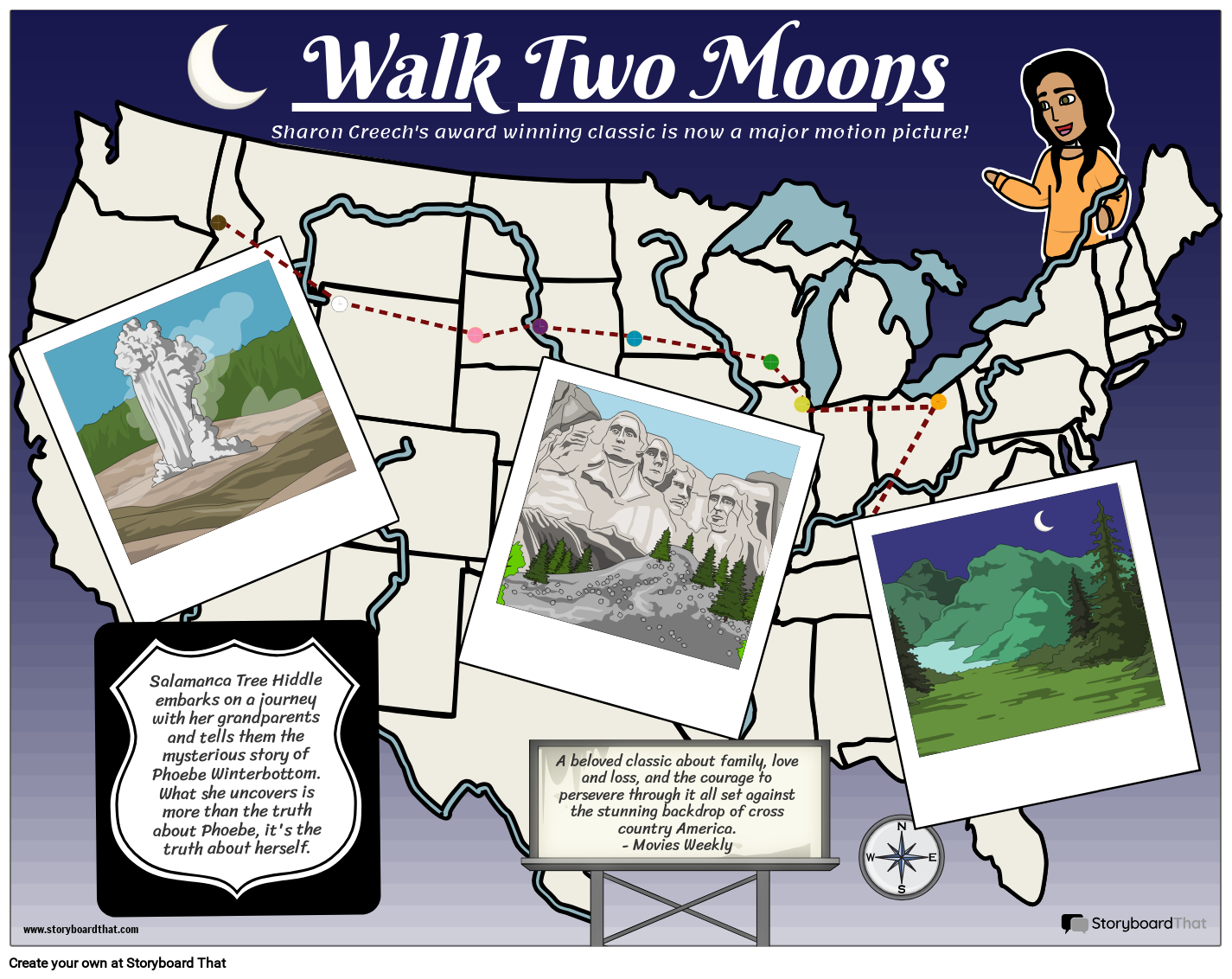 Poster del Film Walk Two Moons Storyboard by it-examples