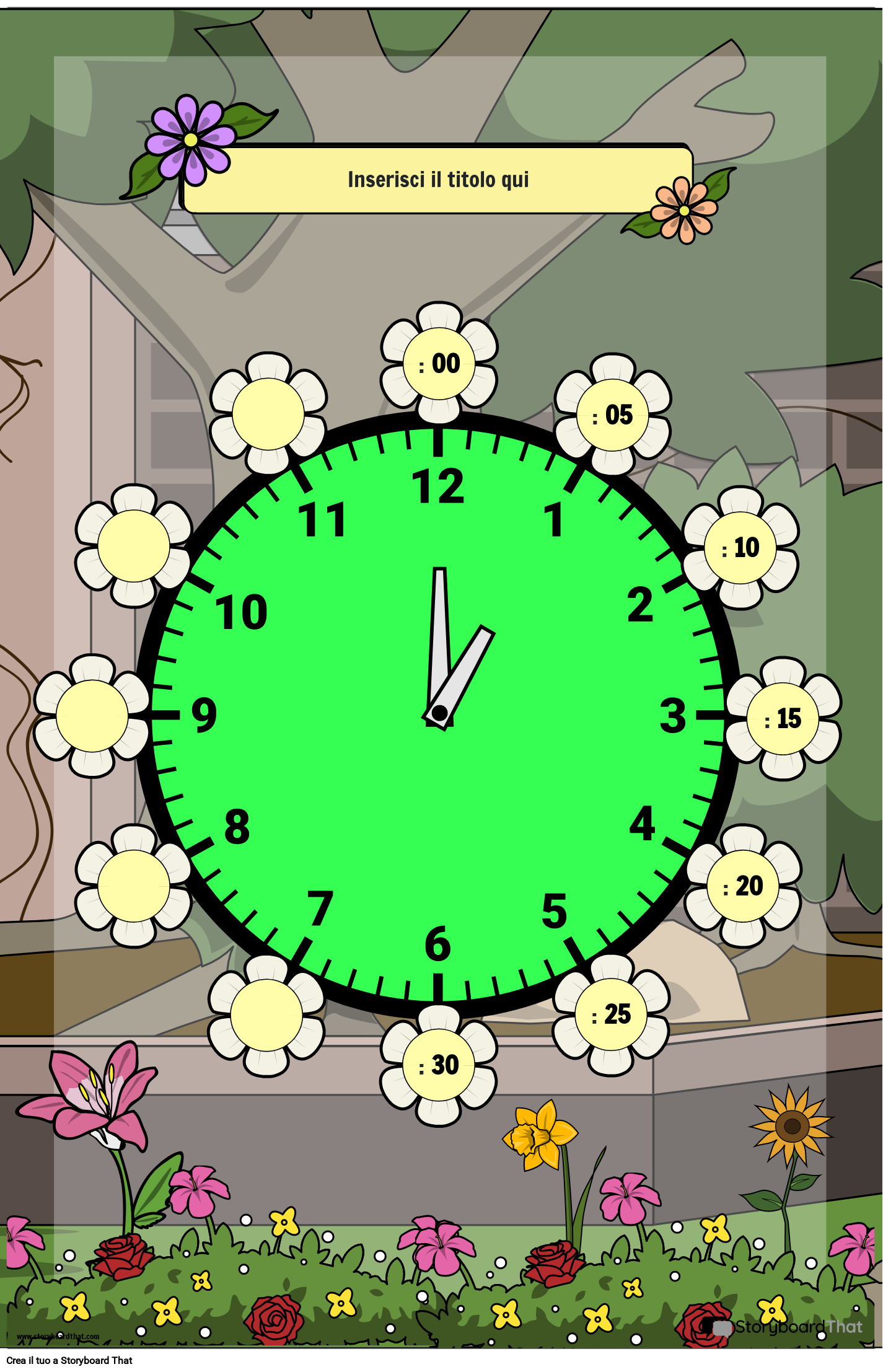 Poster Time a Tema Floreale Storyboard por it-examples
