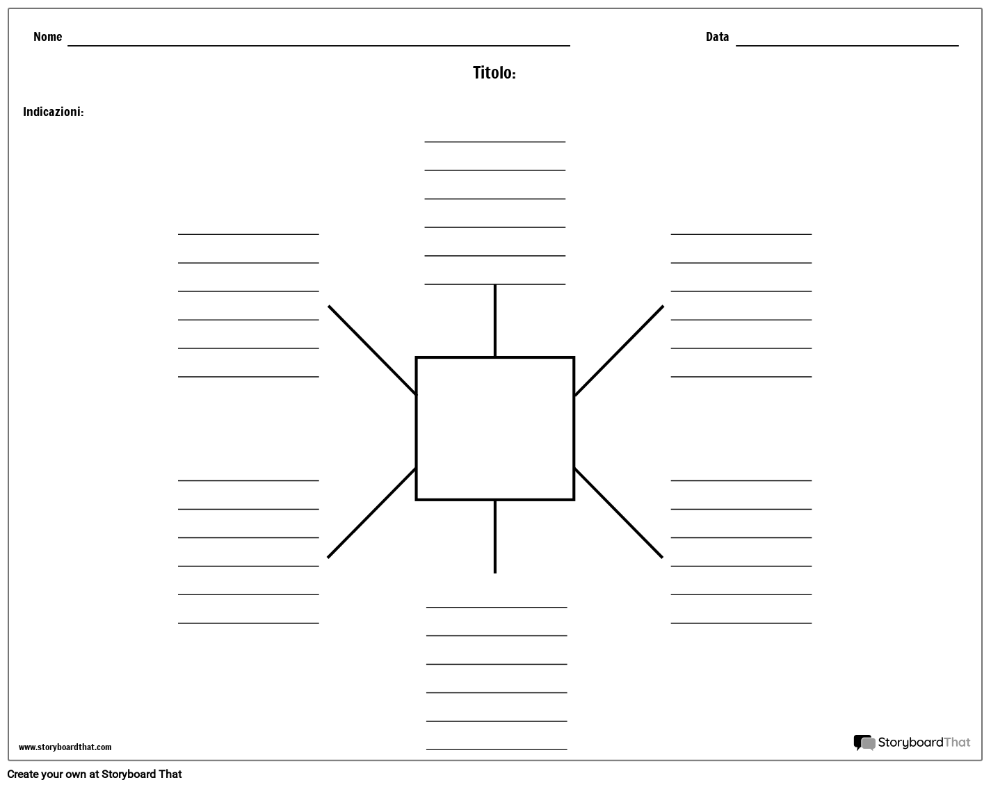 Spider Map with Lines - 6 Storyboard by it-examples